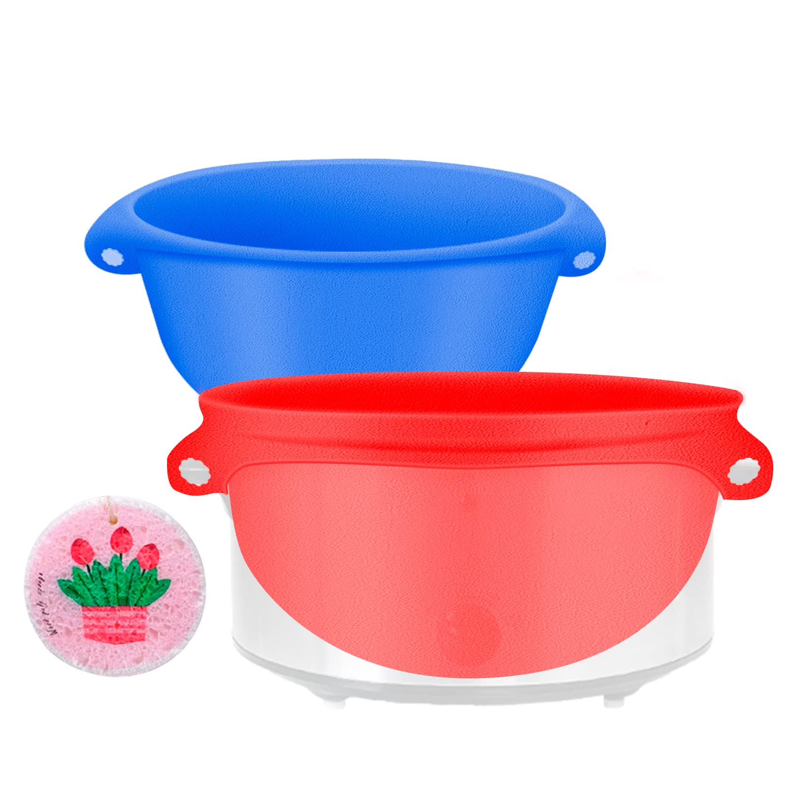 Sdpeia Slow Cooker Liners, 2 Pack Reusable Silicone Crock Pot Liners Fit 7-8 Quarts Crockpot, BPA Free/Leakproof/Slow Cooker Accessories Cooking Liner with Free Cleaning Sponge