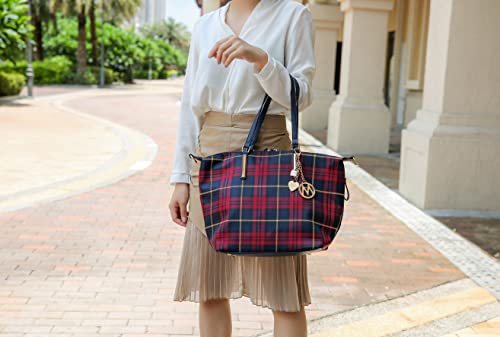 MKF Collection Convertible Weekender Tote Backpack- Top Handle Tote- Backpack Removable BackStrap Taupe Cognac