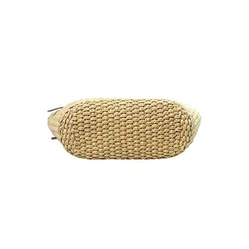 Handwoven Rattan vintage purse Bag Hollow Out Straw Beach Bag Handbag Beach Sea tote Basket Straw vacation Bag (brown)