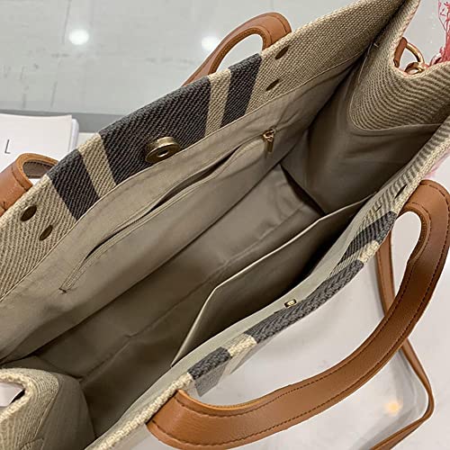 Woven Large Women Beach Canvas weekend Bag Handmade Purse Tote Shoulder Bag Handbag