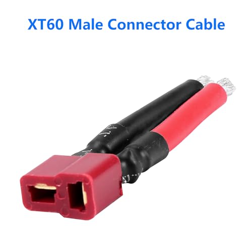 XIITIA 8 Pairs T Plug Female and Male Connector with 12AWG Silicon Wire, 55MM Extention Cable for RC Lipo Battery Cable Drone