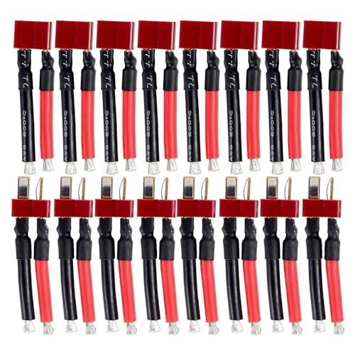 XIITIA 8 Pairs T Plug Female and Male Connector with 12AWG Silicon Wire, 55MM Extention Cable for RC Lipo Battery Cable Drone