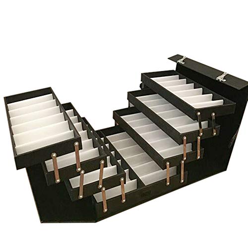 TFCFL Sunglasses Organizer, Sunglasses Slot Display Case,Sunglasses Jewelry Collection Storage Holder Box with Clear Glass Lid PU (48 Slots)