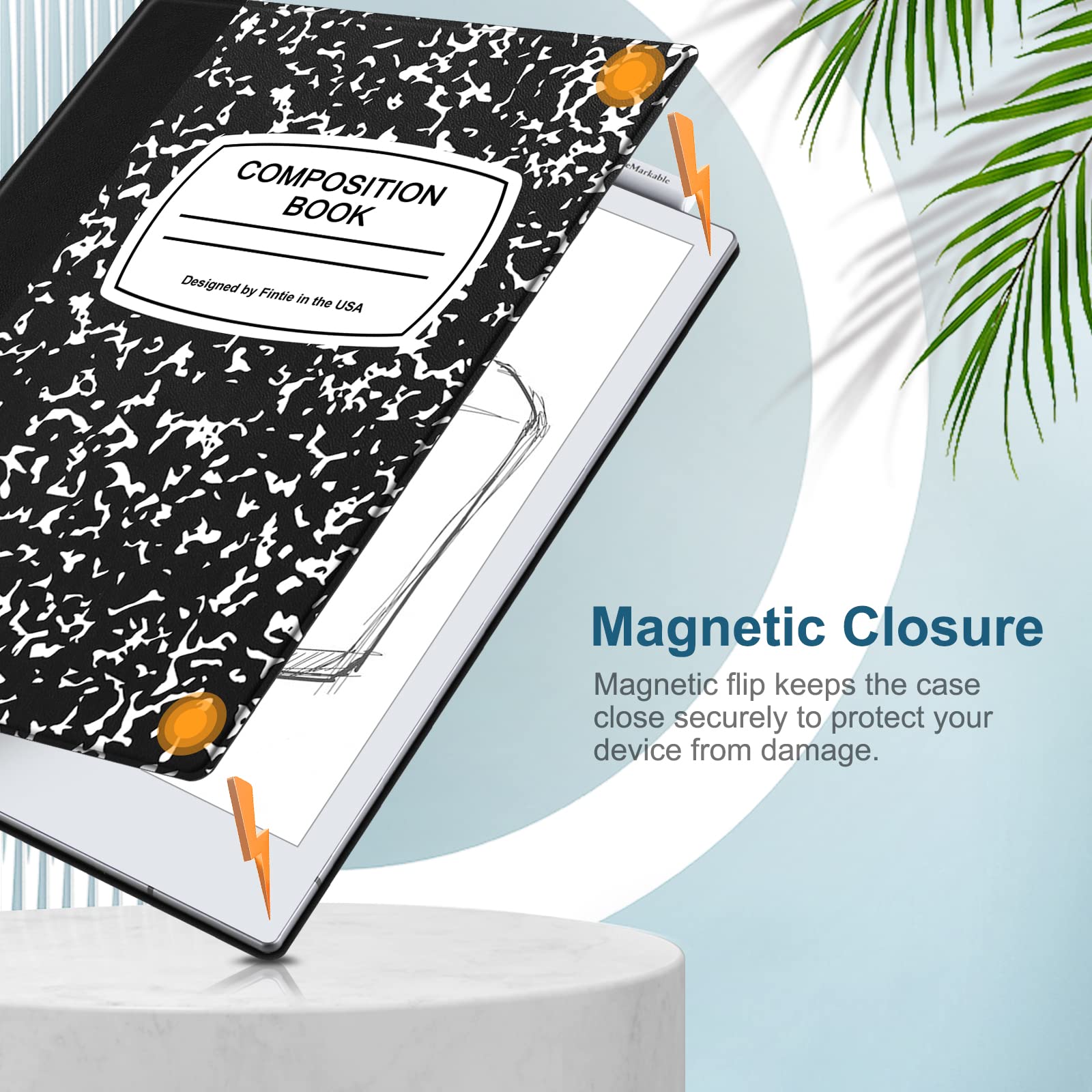 Fintie Case for Remarkable 2 Digital Paper Tablet 10.3 inch (2020 Released) - Premium PU Leather Rotating Cover with Card Slot + Slim Lightweight Book Folio Cover with Pen Holder