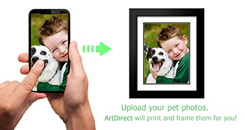 ArtDirect Custom Framed 12x14 Modern Black Wood Frame with Your Photo or Art - Upload Any Image and We Will Print and Frame it For You