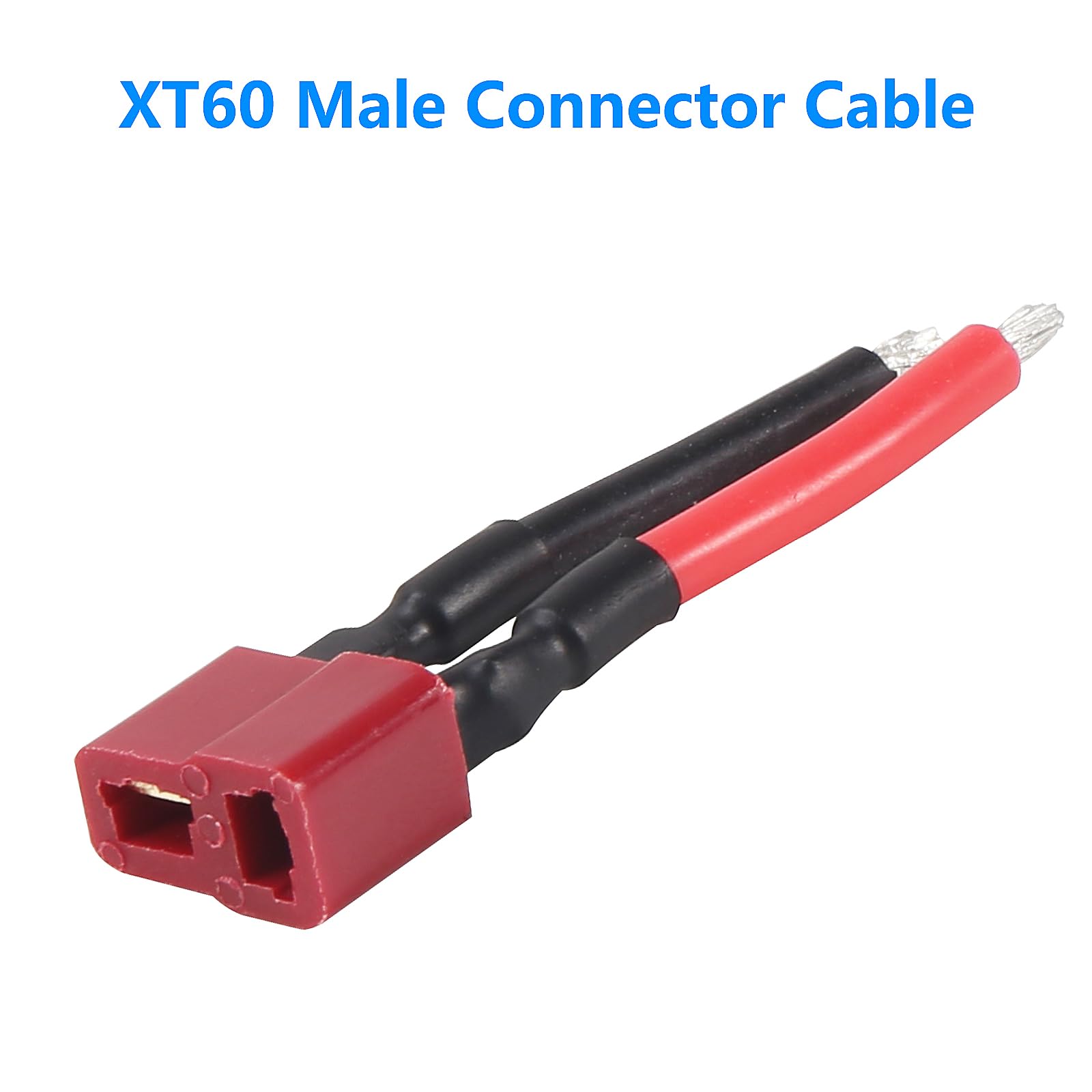 XIITIA 8 Pairs T Plug Female and Male Connector with 14AWG Silicon Wire, 53MM Extention Cable for RC Lipo Battery Cable Drone