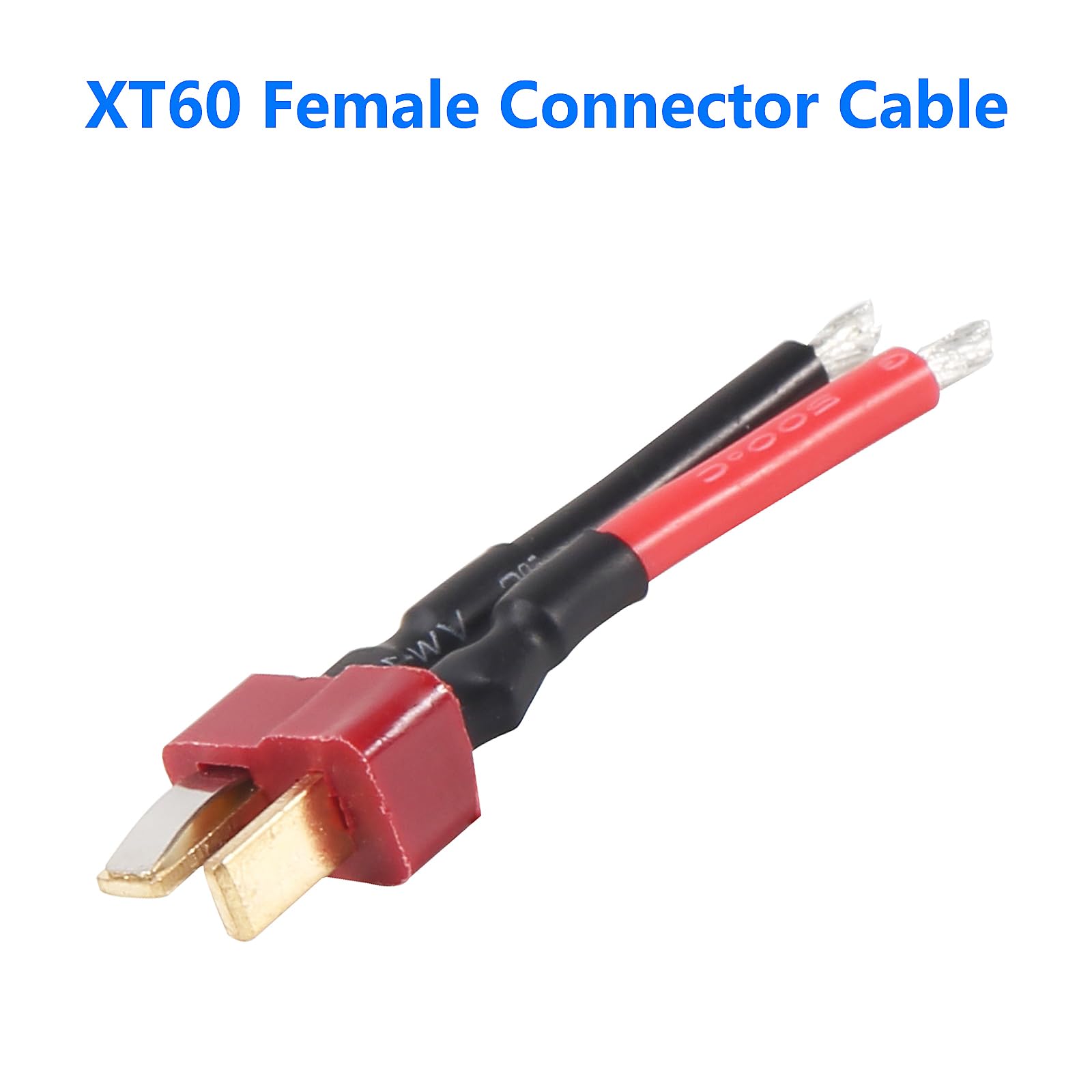 XIITIA 8 Pairs T Plug Female and Male Connector with 14AWG Silicon Wire, 53MM Extention Cable for RC Lipo Battery Cable Drone