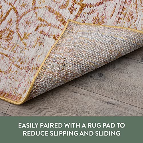 Edenbrook Area Rugs for Living Room - Cream Area Rug - Thick Pile Perfect for High Traffic Areas, 5x8 Rug