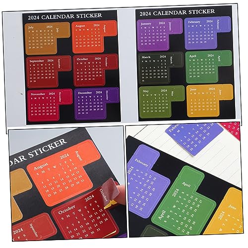 Ciieeo 1 Set Books Calendar Sticker Labels tag School Book tabs Planner Accessories DIY Planner tabs Multi-Function Book tabs Household Planner tabs Adhesive Tape Paper Office Portable