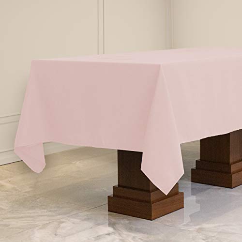 Kadut Rectangle Tablecloth (60 x 102 Inch) Pink Rectangular Table Cloth for 6 Foot Table | Heavy Duty Fabric | Stain Proof Table Cloth for Parties, Weddings, Kitchen, Wrinkle-Resistant Table Cover