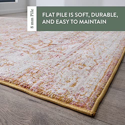 Edenbrook Area Rugs for Living Room - Cream Area Rug - Thick Pile Perfect for High Traffic Areas, 5x8 Rug