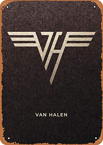 EICOCO Music Van Halen Plaque Poster Metal Tin Sign 8" x 12" Vintage Retro Wall Decor