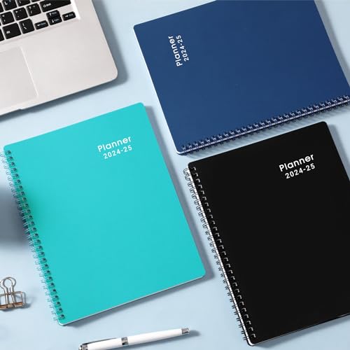 2024-2025 Planner - Weekly and Monthly Planner 2024-2025, Jul 2024 - Jun 2025, 8'' x 10'', 2024-2025 Planner, Twin-Wire Binding, Thick Paper, Flexible Cover - Lake Green