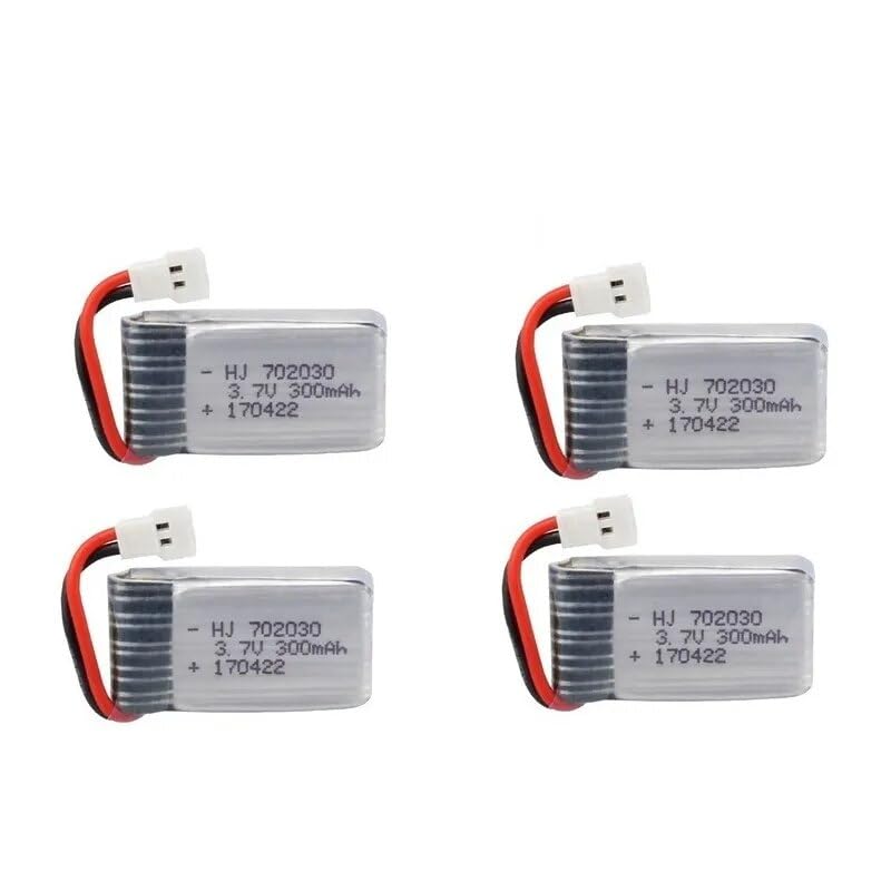 3.7V 300mAh Lipo Battery for FQ777 FQ17WUdi U816 U830 F180 E55 Hubsan H107 Syma X11C FY530 RC Drone Battery UAV Battery Charger (Color : 2pcs)