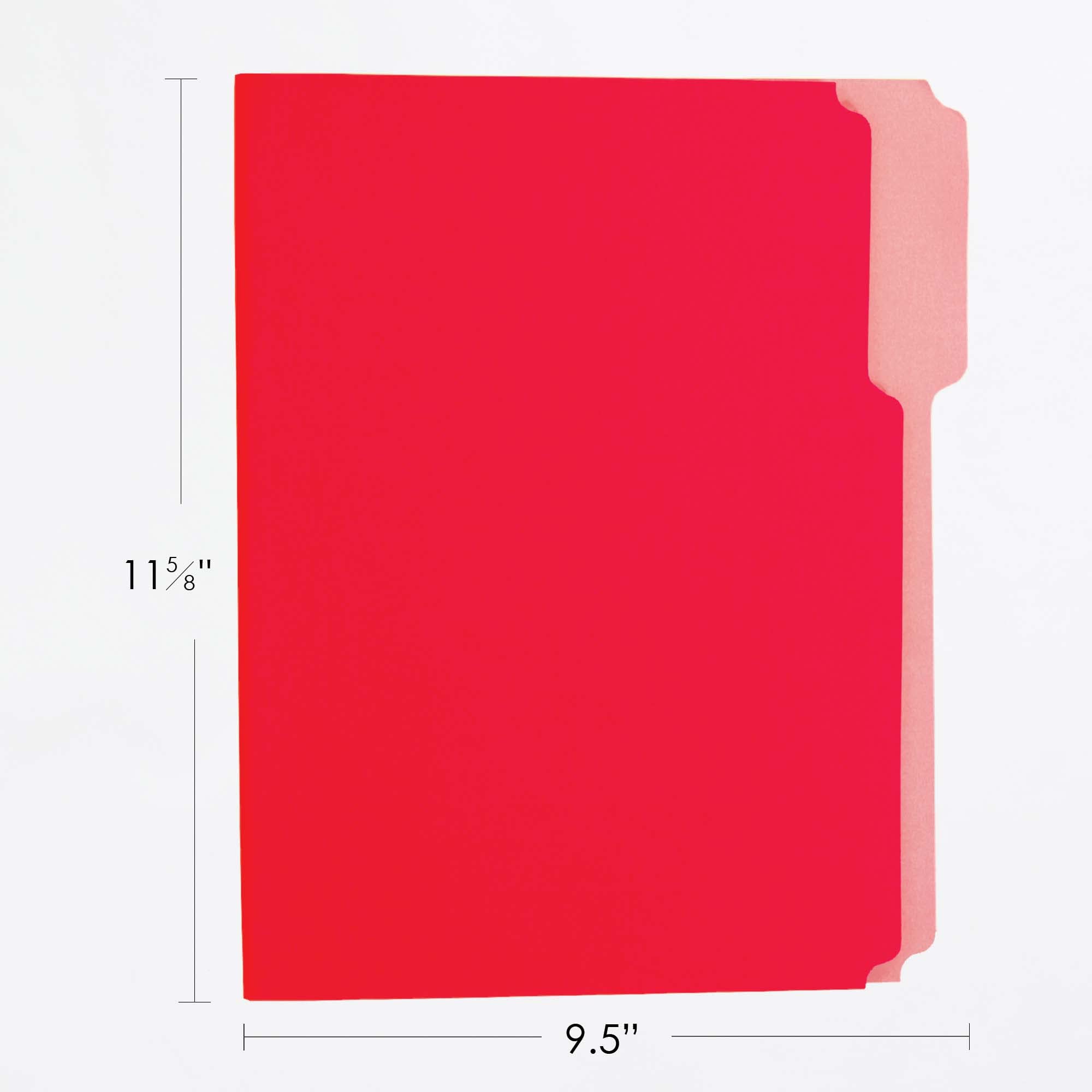 BAZIC 1/3 Cut Letter Size Color File Folder (6/Pack)