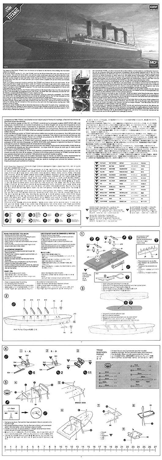 Academy Hobby Model Kits Scale Model : Battle Ships & Aircraft Carrier Kits (1/400 R.M.S Titanic MCP)