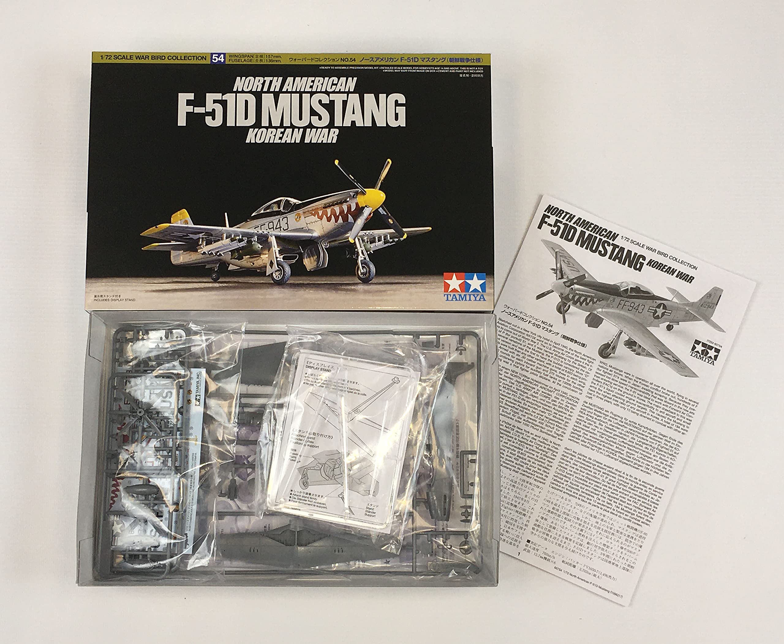 TAMIYA America, Inc 1/72 F51 Mustang Korean War, TAM60754