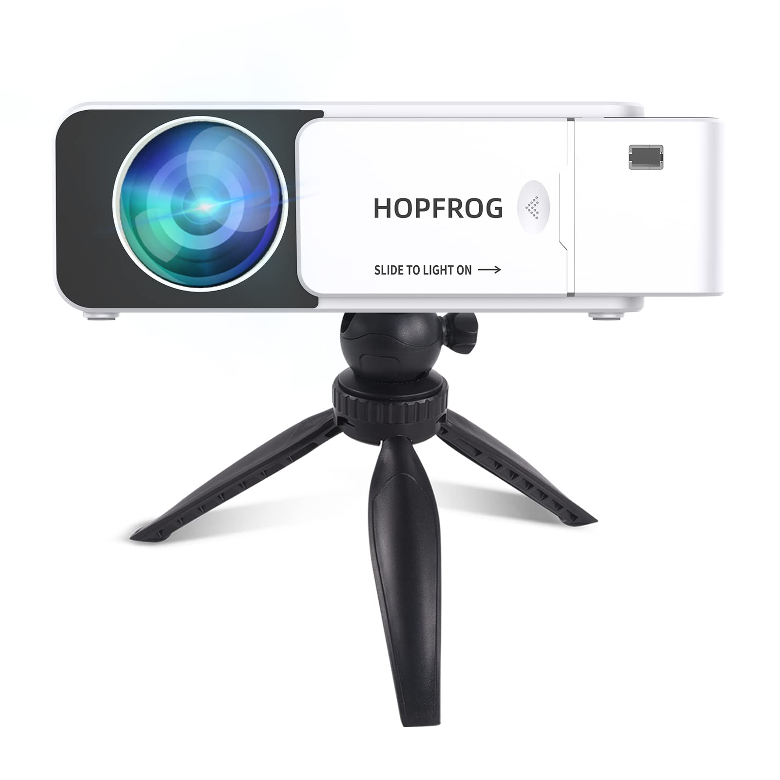 WiFi Projector, Portable Outdoor Home Movie Projector for Phone Laptop USB, 1080P Phone Projecter for iPhone, Android, Proyector Portatil for Office Video Projection with Tripod Bundle