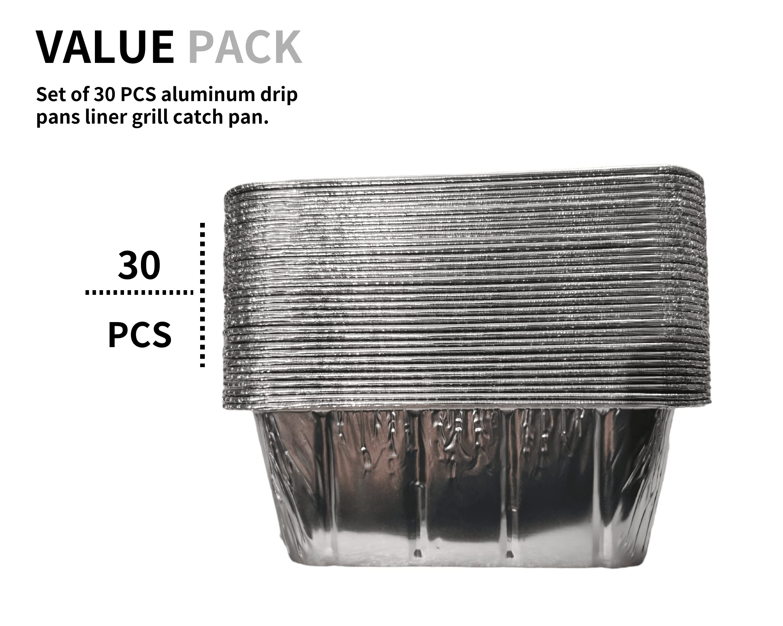 UNEFCYC (30 Pack Grease Cup Liner,Compatible with Blackstone Accessories for 36 Inch & 30 Inch & 28 Inch & 22 Inch & 17 Inch Griddle Rear Grease Cup Liners ,Heavy-Duty Disposable Aluminum Foil