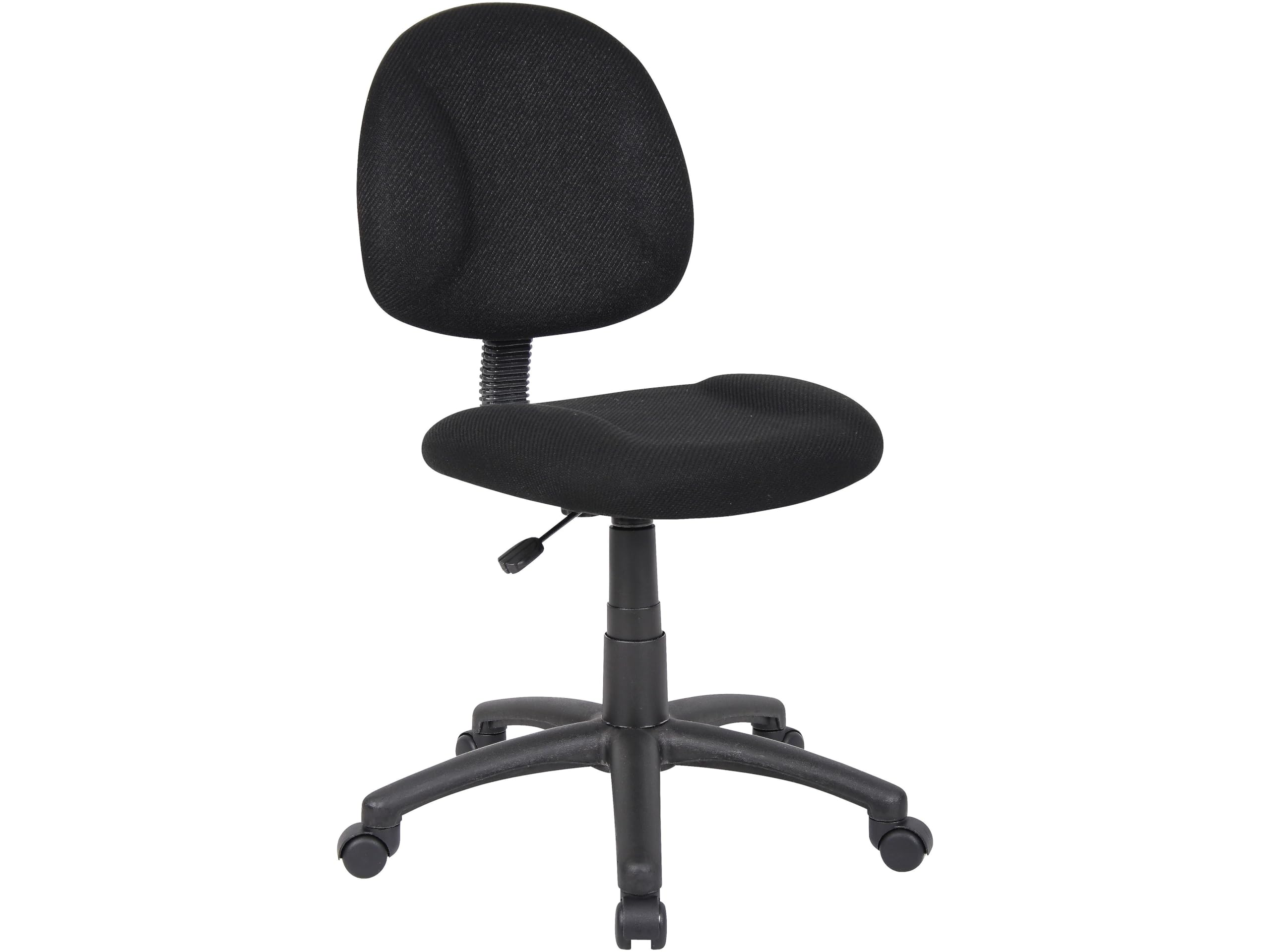 Boss Office Products Nylon Black Boss Office Deluxe Posture Chair, 25" W x 25" D x 35-40" H