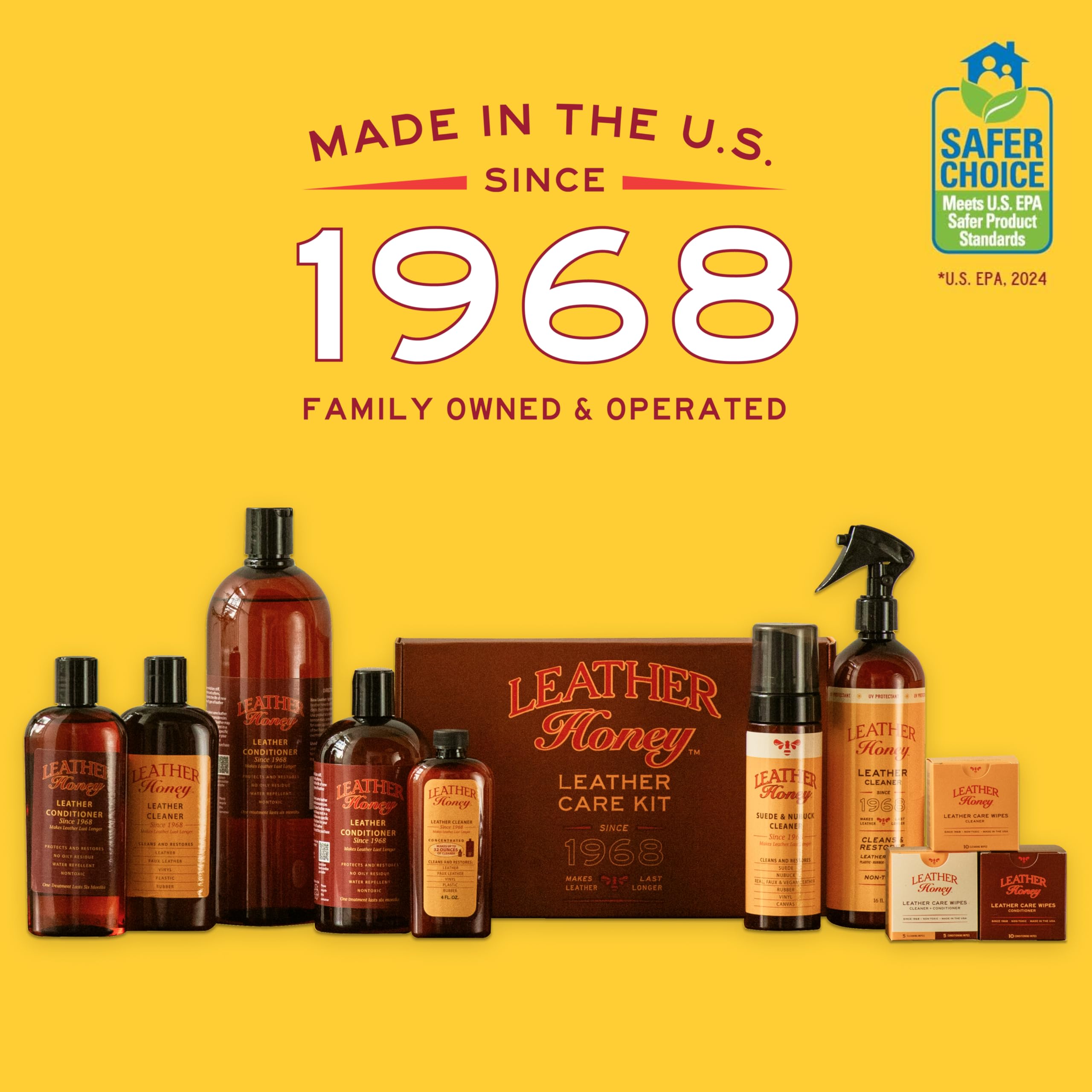 Leather Honey Leather Cleaner The Best Leather Cleaner for Vinyl and Leather Apparel, Furniture, Auto Interior, Shoes and Accessories. Does Not Require Dilution. Ready to Use, 8 Ounce Bottle!
