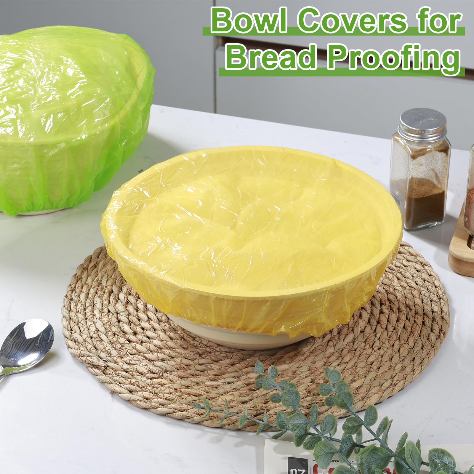 Elastic Food Storage Covers Reusable Stretch Plastic Wrap Bowl Covers Elastic Alternative to Foil for Family Outdoor Picnic 3 Size (60)