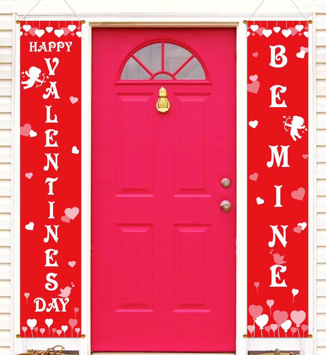 Valentine’s Day Banner Decorations -V-Day Porch Sign Door House Party Decor Supplies