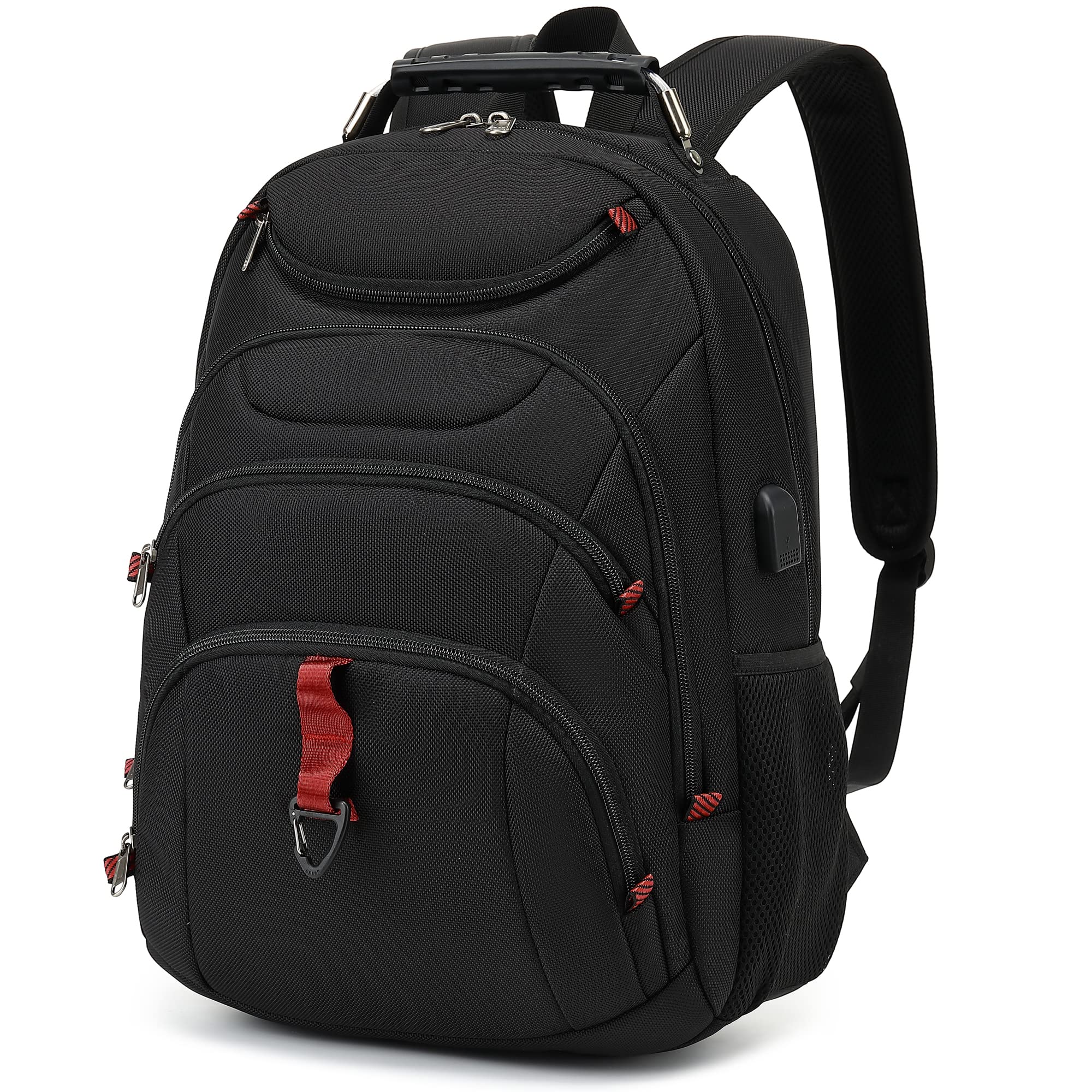 18.4 Extra Large Travel Laptop Backpack for Men, TSA Approved College High School Backpack with Suspended Load Technology-55L Expandable Gaming Laptop Backpack-Reduce Impact Force to 30%, Black.