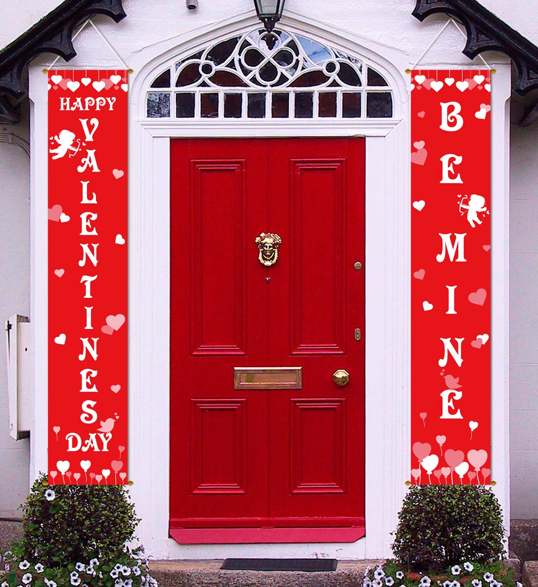 Valentine’s Day Banner Decorations -V-Day Porch Sign Door House Party Decor Supplies