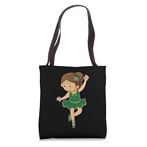 Girls St. Patrick's Day Cute Dancing Princess Shamrock Irish Tote Bag