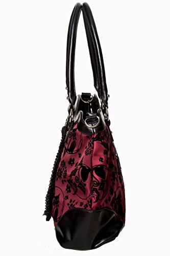 Lost Queen Women's Purse Handbag Shoulder Bag | Gothic Dark Goth Victorian (Call of the Phoenix Burgundy)