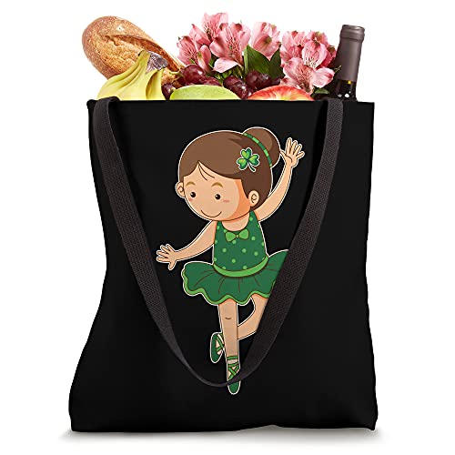Girls St. Patrick's Day Cute Dancing Princess Shamrock Irish Tote Bag