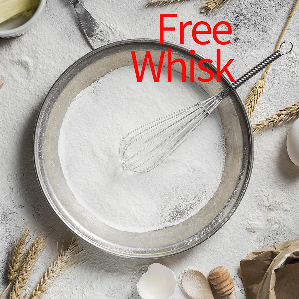 Airtight Rice Containers, BPA Free 3L Bin Dispenser with Pouring Spout, Measuring Cup for Cereal, Flour and Grain, Include a Stainless Steel Whisk and a Rice Spoon