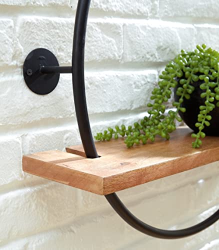 Signature Design by Ashley Darlaton Mixed Media Wall Shelf, Natural Wood