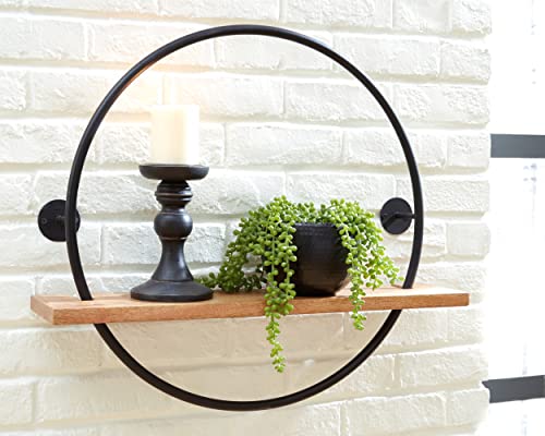 Signature Design by Ashley Darlaton Mixed Media Wall Shelf, Natural Wood