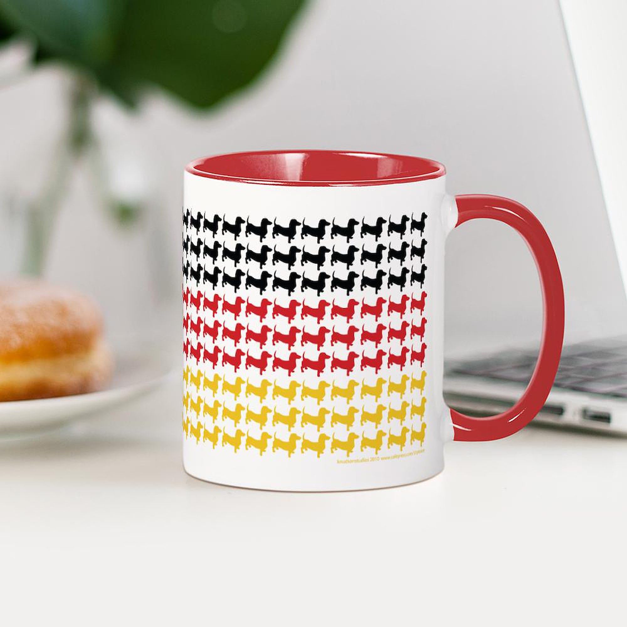 CafePress Dachshund Patriotic German Flag Mug Ceramic Coffee Mug, Tea Cup 11 oz