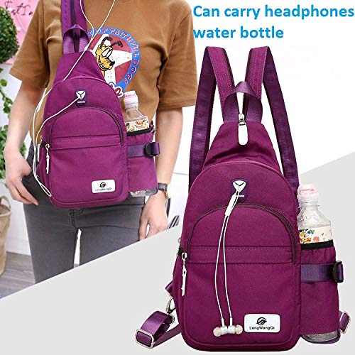 Backpack Nylon Sling Bag Multipurpose Daypacks Shoulder Bags Crossbody Backpack for Hiking Camping Sports Chest Bag