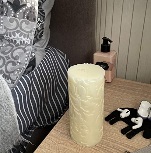 Magik Life Decorative Pillar Candles-3x6 inch - Unscented Long Lasting Handcrafted Royal Candles for Home Decoration Restaurant Weddings Spa Events Church- 70 Hour Burn Time - Smokeless & Dripless