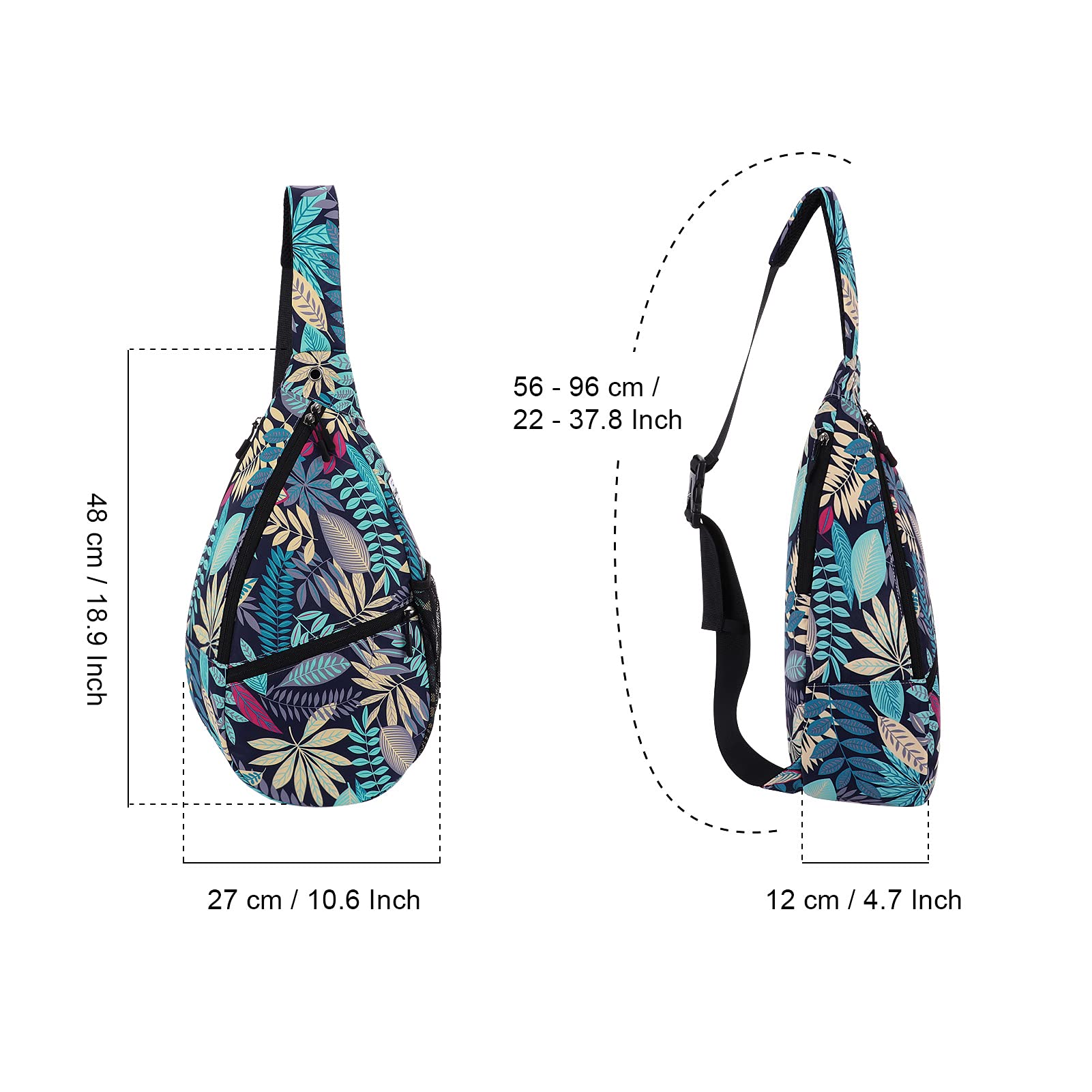 XEYOU Unisex Sling Bag Multipurpose Crossbody Shoulder Bag Travel Chest Pack for Men Women Lightweight Casual Daypacks (Cotton)