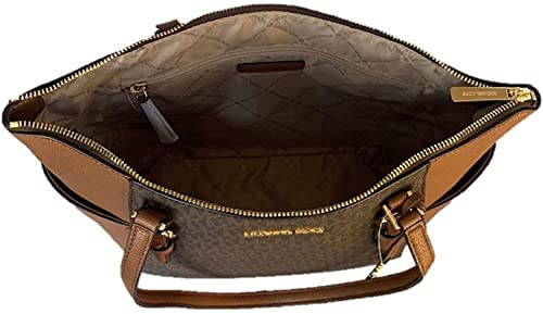 Michael Kors Charlotte Signature Large Top Zip Tote - Brown