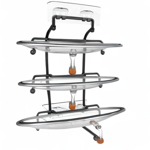 VZINO 2 Pack Pot Lid Organizer Rack for Cabinet Door/Wall, No Drilling Adhesive Wall/Door Mounted Pot and Pan Lid Holder, Metal with Powder Coating, Black