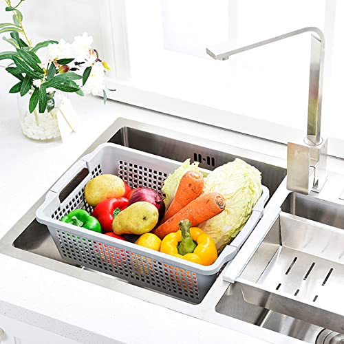 Hedume 4 Pack Plastic Storage Baskets with Handle, 15βx9.8βx4.7β Pantry Storage Bins, Closet Baskets, Large Organization Basket for Nursery, School, Office