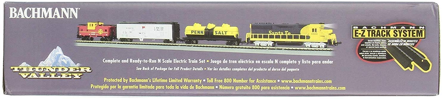 Bachmann Trains - Thunder Valley Ready To Run Electric Train Set - N Scale Multi ,Medium