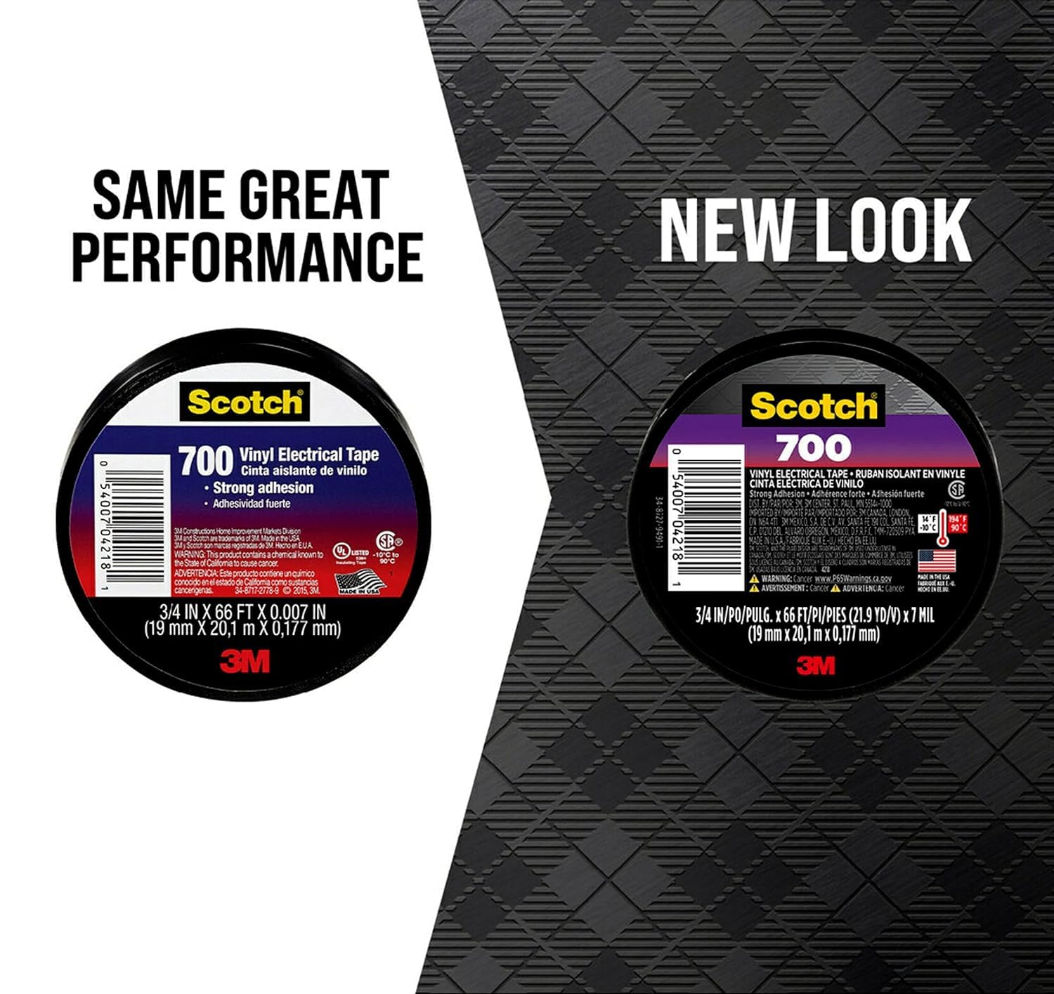 Scotch Vinyl Electrical Tape, Black, 3/4-in by 66-ft, 1-Roll
