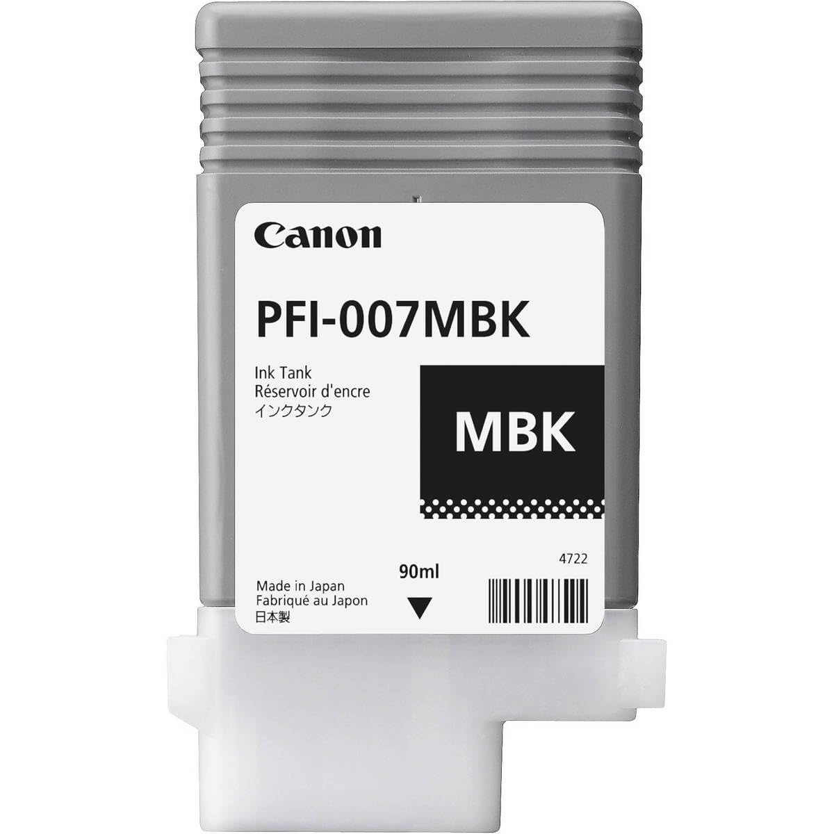Canon 90ml Dye Ink Tank Bundle for imagePROGRAF iPF670E Printer, Consists of PFI007BK Black, PFI007C Cyan, PFI007M Magenta, PFI007MBK Matte Black, PFI-007Y Yellow