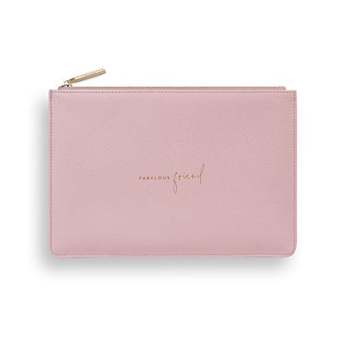 KATIE LOXTON Fabulous Friend Womens Medium Sustainable Style Sentiment Perfect Pouch Dark Pink