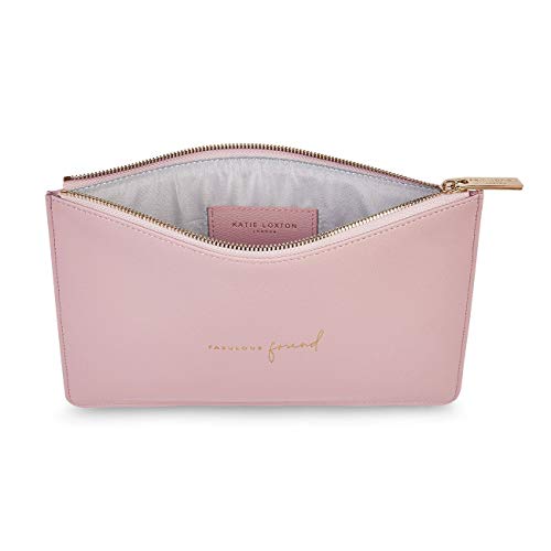 KATIE LOXTON Fabulous Friend Womens Medium Sustainable Style Sentiment Perfect Pouch Dark Pink