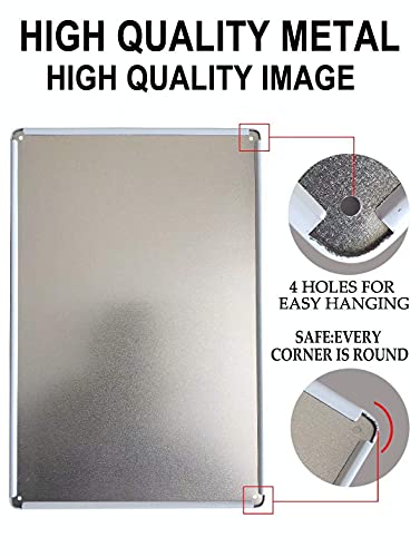 NIUMOWANG Metal Sign - Buff Jar Jar Binks Tin Poster 12 X 8 Inches