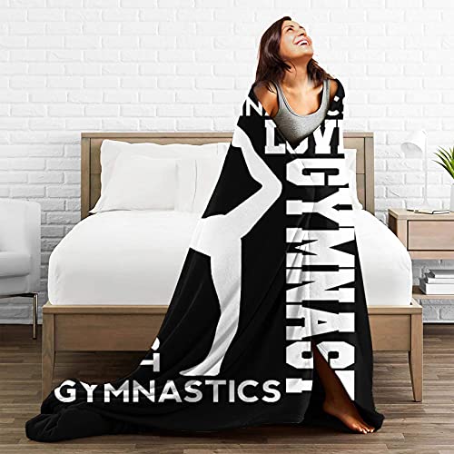 Love Gymnastics Gymnast Throw Blanket Warm Ultra-Soft Micro Fleece Blanket for Bed Couch Living Room Decoration