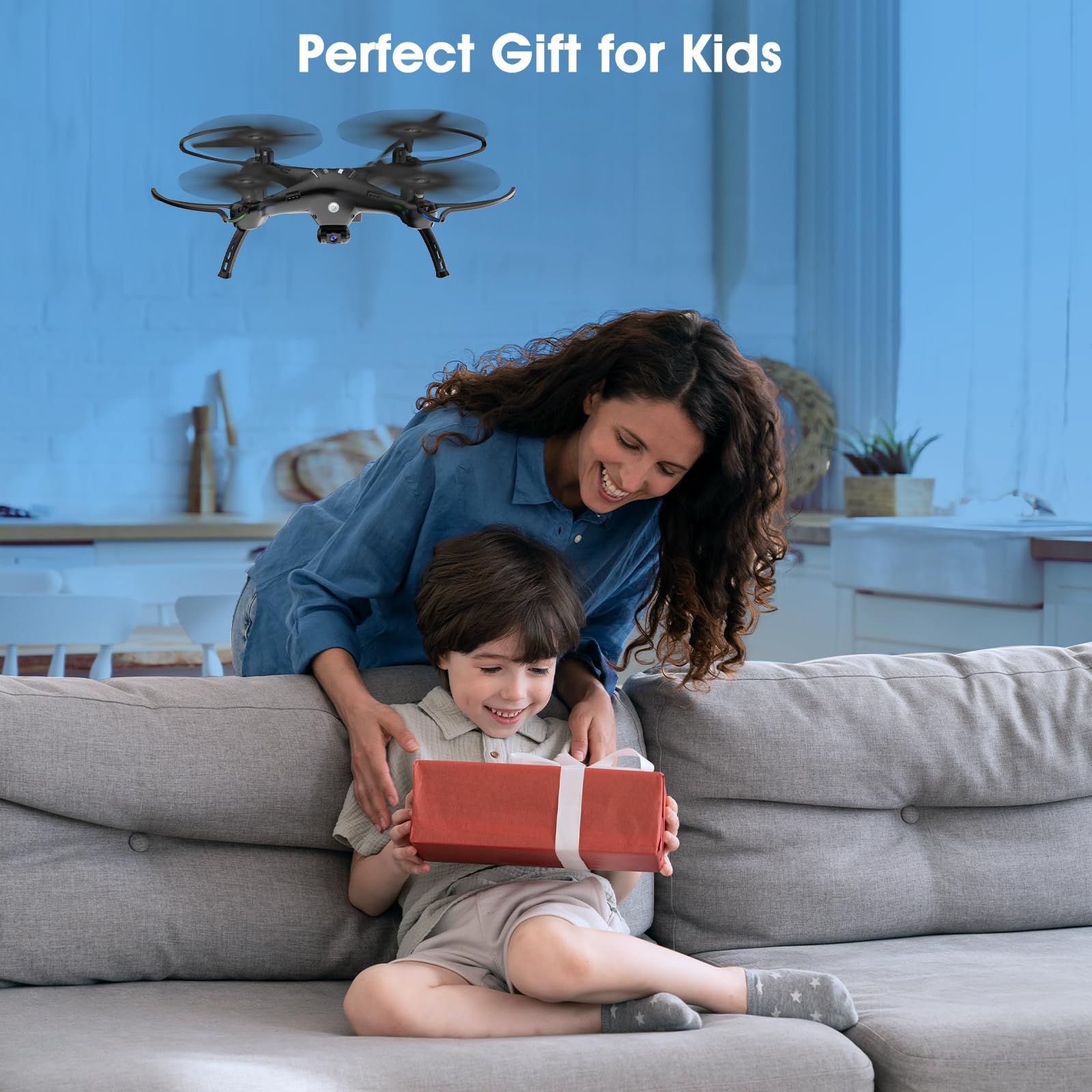ATTOP FPV Drone with Camera for Adults/Kids/Beginners, Total 30 Mins Flight time FPV Drones, 120°Wide View, Easy Control with Remote/App/Voice/Gesture/Gravity, 1 Key Operation, Boys & Girls Toy Drone, CPSIA Certified